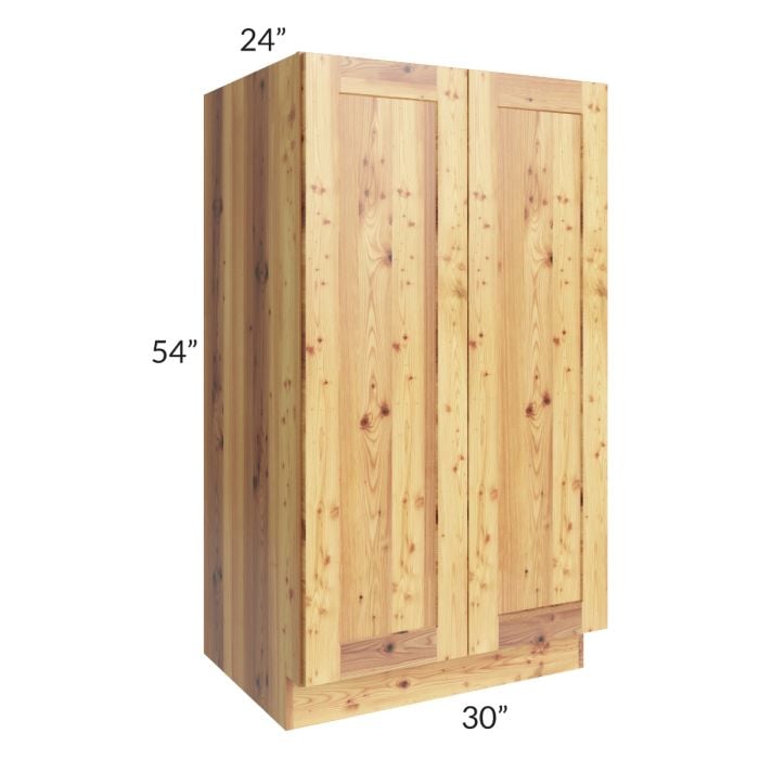 RTA Rustic Shaker 30" x 54" Split Pantry Base Cabinet with 2 Roll Out ...