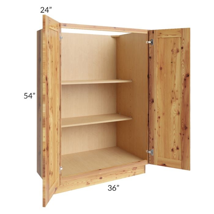 RTA Rustic Shaker 36" x 54" Split Pantry Base Cabinet with 2 Skins ...