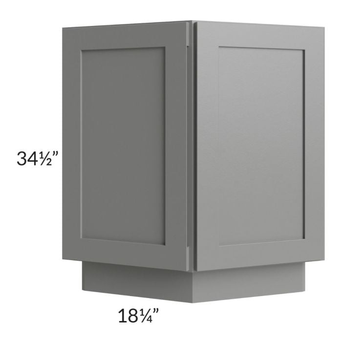 RTA Shale Grey Shaker 24" Base End Angle Cabinet with 2 Decorative End ...