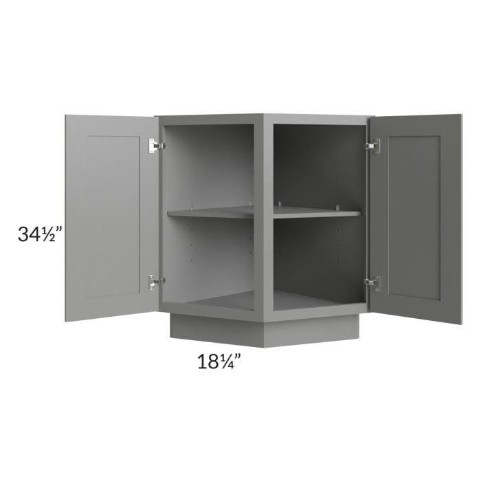 RTA Shale Grey Shaker 24" Base End Angle Cabinet – Kitchen Oasis