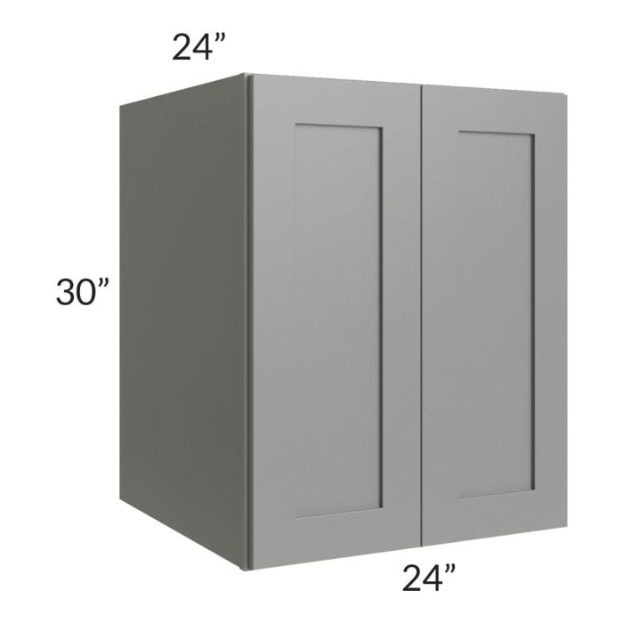 RTA Shale Grey Shaker 24" x 30" x 24" Split Pantry Wall Cabinet ...