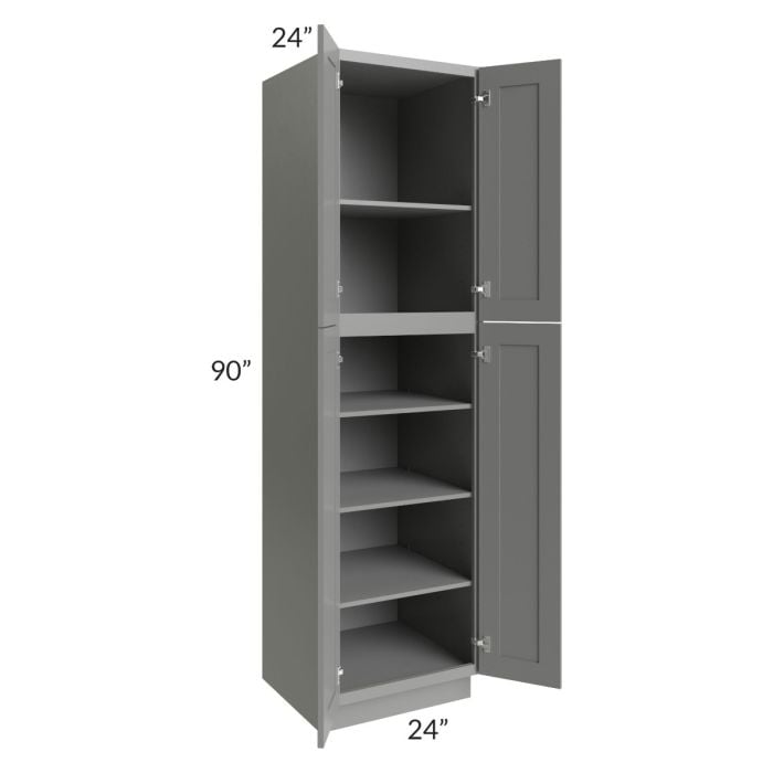 RTA Shale Grey Shaker 24" x 90" Utility Cabinet with 1 Roll Out Tray ...