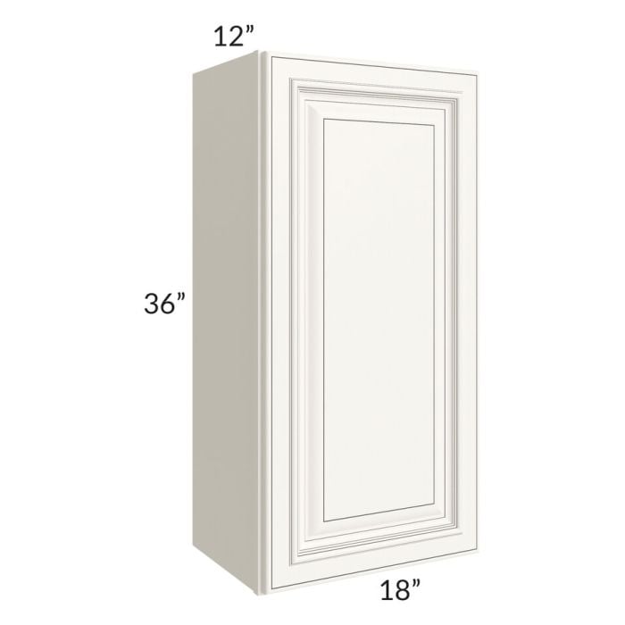 RTA Signature Vanilla Glaze 18" x 36" Wall Cabinet with 2 Decorative E ...