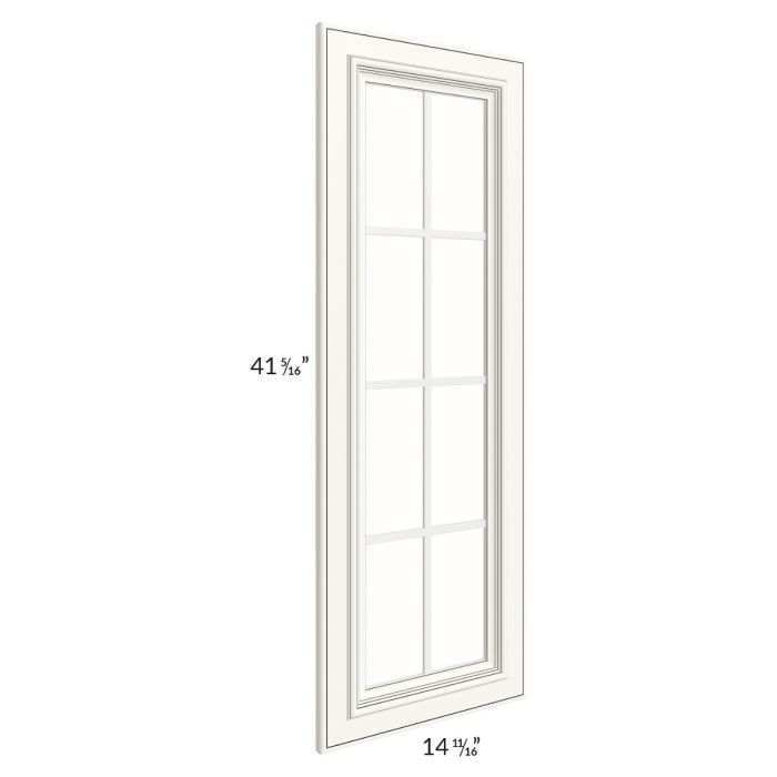 RTA Signature Vanilla Glaze 24" x 42" Wall Diagonal Corner Mullion Gla ...