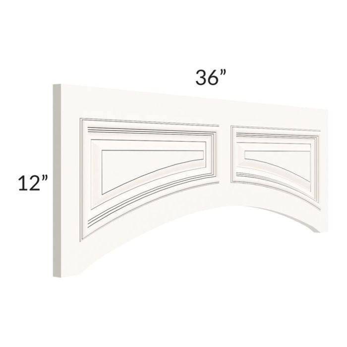 RTA Signature Vanilla Glaze 36" x 12" Arched Valance – Kitchen Oasis