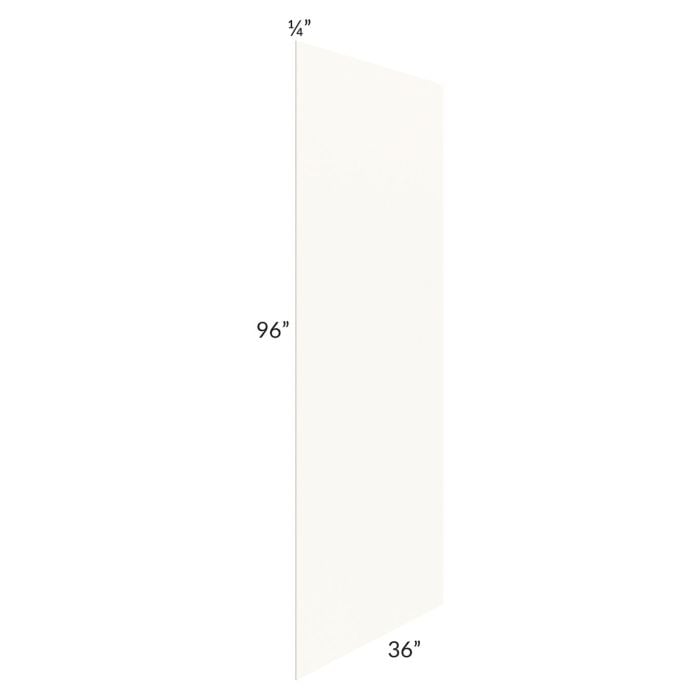 RTA Signature Vanilla Glaze 36" x 96" Finished Back Panel - Cut in Hal ...