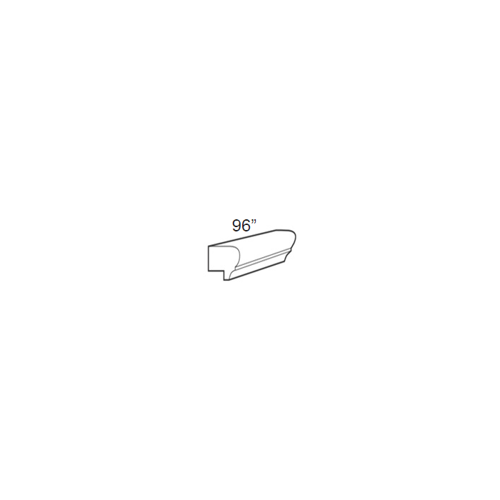 RTA Sky Blue Shaker 1.5" x 96" Light Rail Molding - Cut Molding in Hal ...