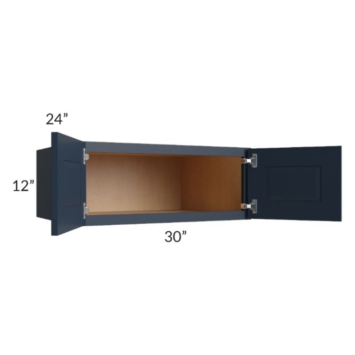 RTA Southport Blue Shaker 30" x 12" x 24" Wall Cabinet – Kitchen Oasis