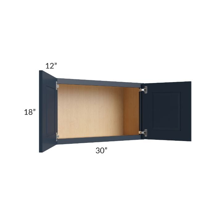 RTA Southport Blue Shaker 30" x 18" Wall Cabinet – Kitchen Oasis