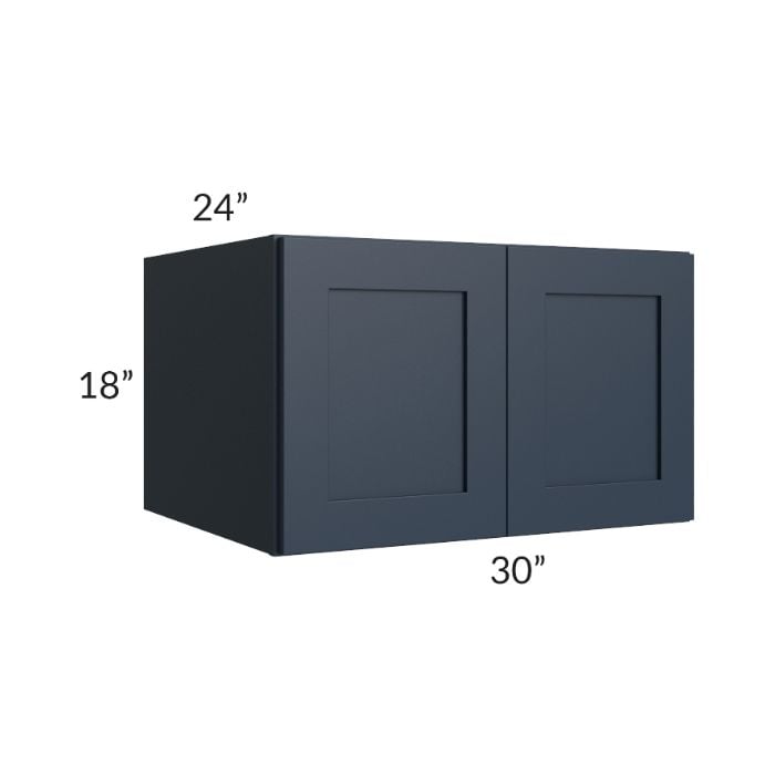 RTA Southport Blue Shaker 30" x 18" x 24" Wall Cabinet – Kitchen Oasis
