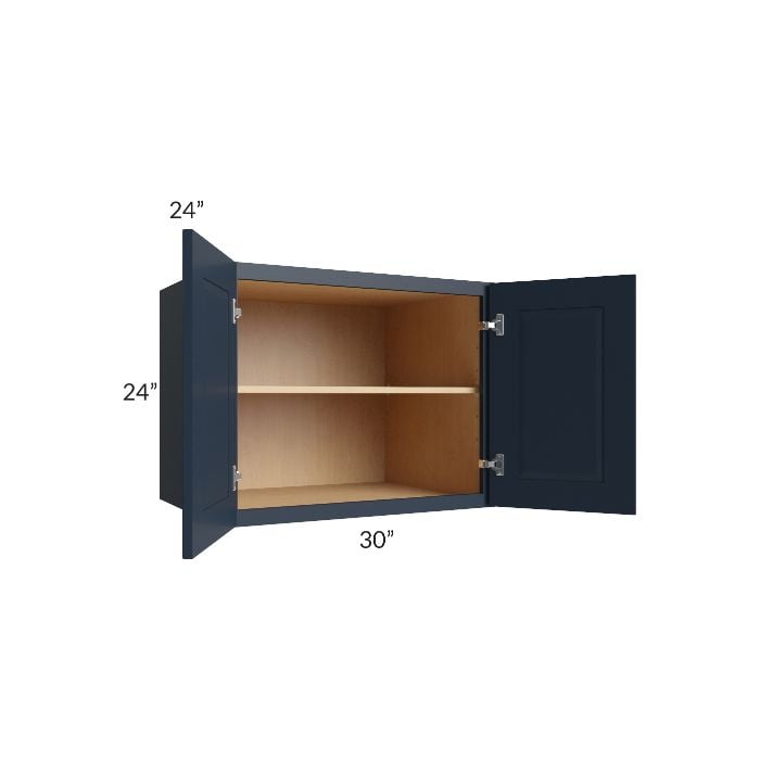 RTA Southport Blue Shaker 30" x 24" x 24" Wall Cabinet – Kitchen Oasis