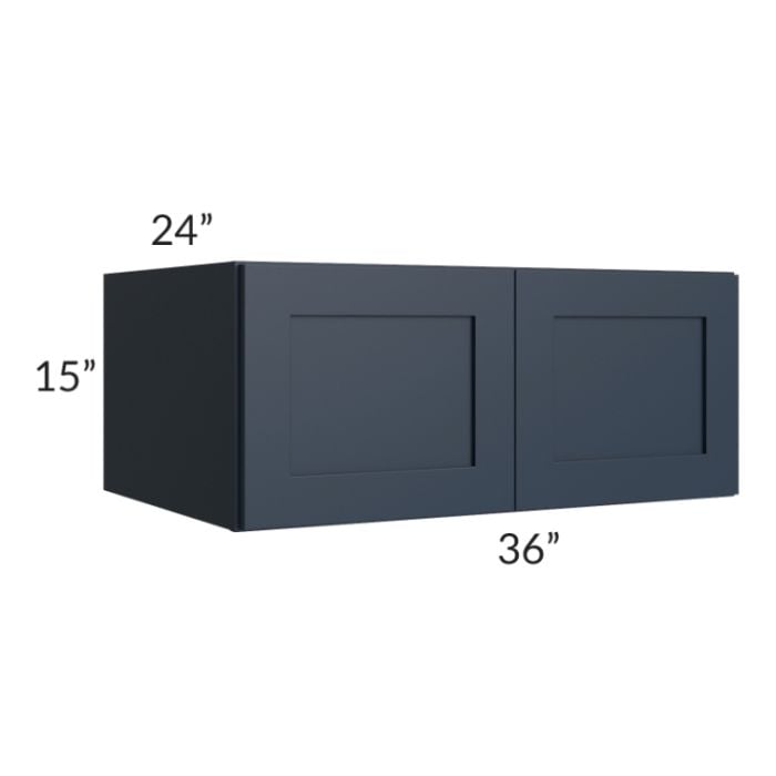 RTA Southport Blue Shaker 36" x 15" x 24" Wall Cabinet – Kitchen Oasis