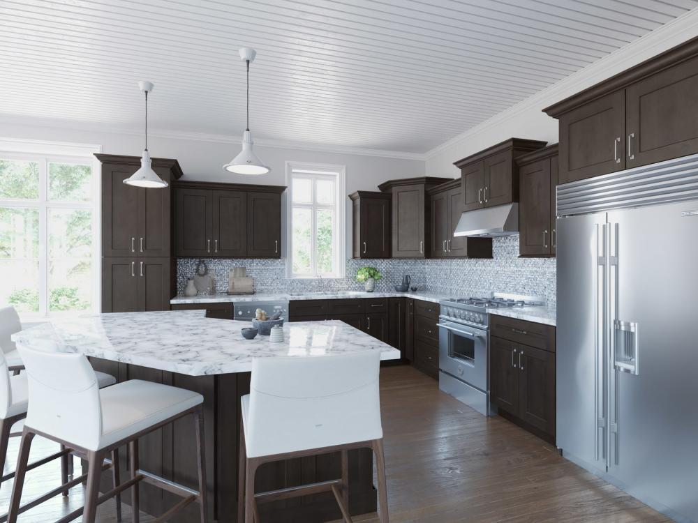 RTA Southport Espresso Shaker 96" Angled Crown Molding ACM8-S-ESP ...