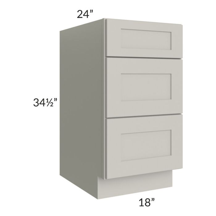 RTA Stone Shaker 18" 3-Drawer Base Cabinet – Kitchen Oasis