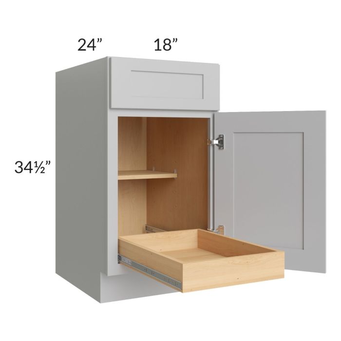RTA Stone Shaker 18" Base Cabinet with 1 Rollout Tray and 1 Decorative ...