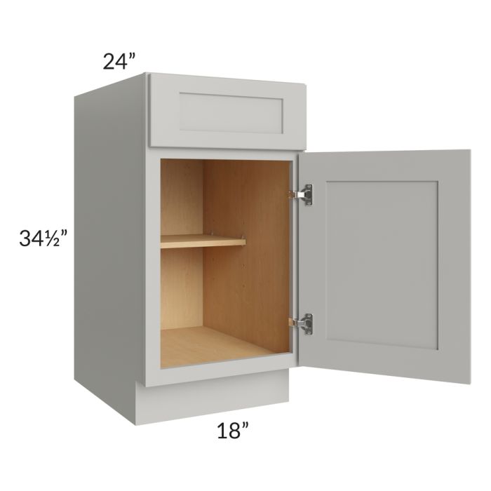 RTA Stone Shaker 18" Base Cabinet with 2 Roll Out Trays and Tray Divid ...