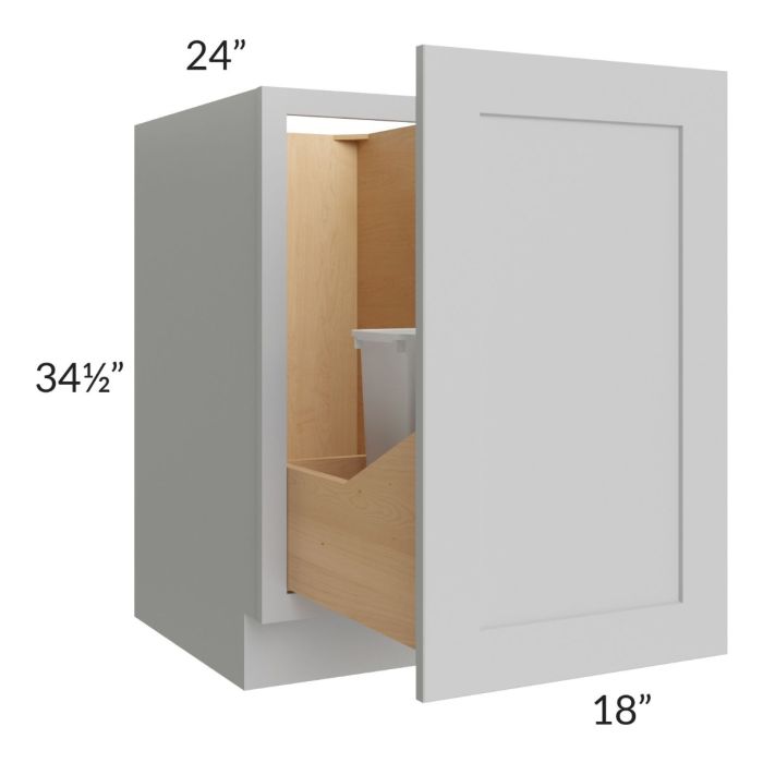 RTA Stone Shaker 18" Full Height Door Base Cabinet with Double Trashca ...