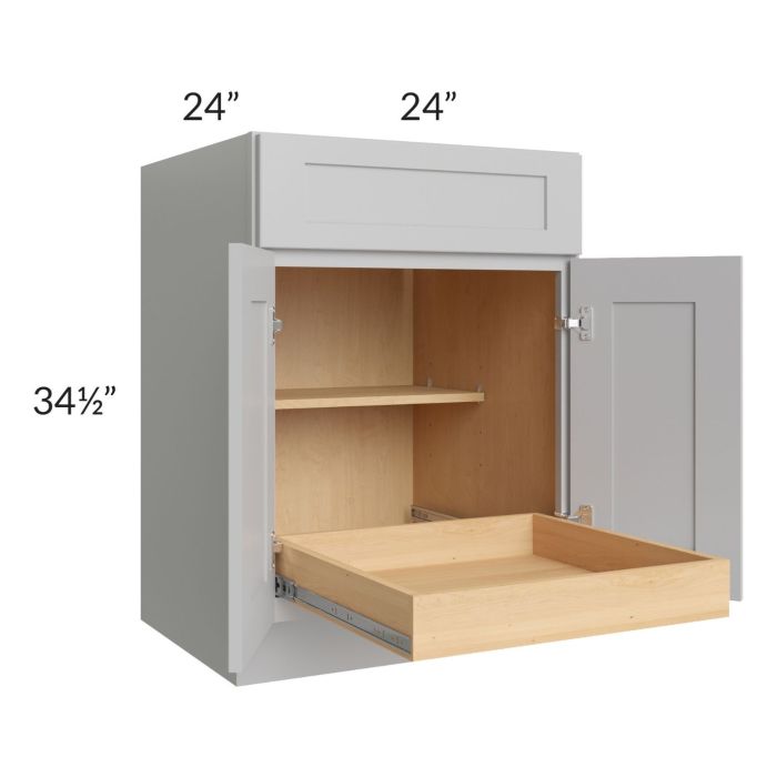 RTA Stone Shaker 24" Base Cabinet with 1 Rollout Tray – Kitchen Oasis