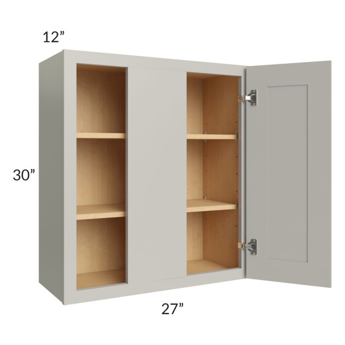 RTA Stone Shaker 27" x 30" Wall Blind Cabinet with 1 Decorative End Pa ...