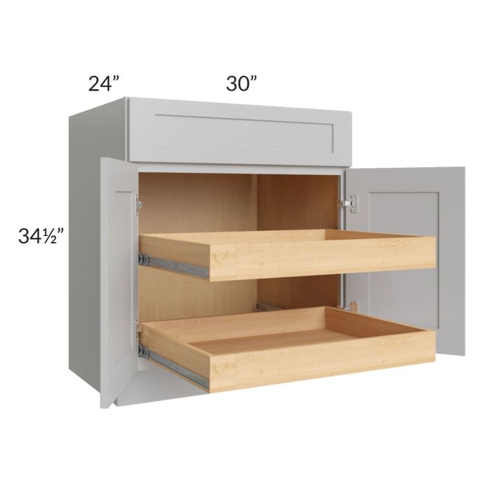 RTA Stone Shaker 30" SD-B30S2RS Base Cabinet with 2 Rollout Trays ...