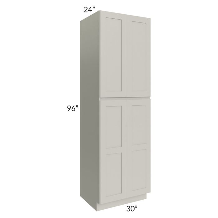 RTA Stone Shaker 30" x 96" x 24" Wall Pantry Cabinet with 2 Decorative ...