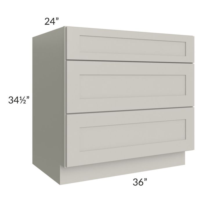 RTA Stone Shaker 36" 3-Drawer Base Cabinet – Kitchen Oasis