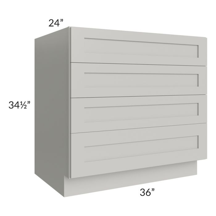 RTA Stone Shaker 36" 4-Drawer Base Cabinet – Kitchen Oasis
