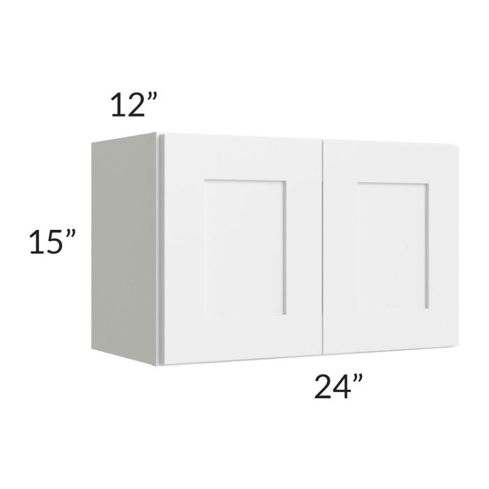 RTA Stratton White Shaker 24" x 15" Wall Cabinet – Kitchen Oasis