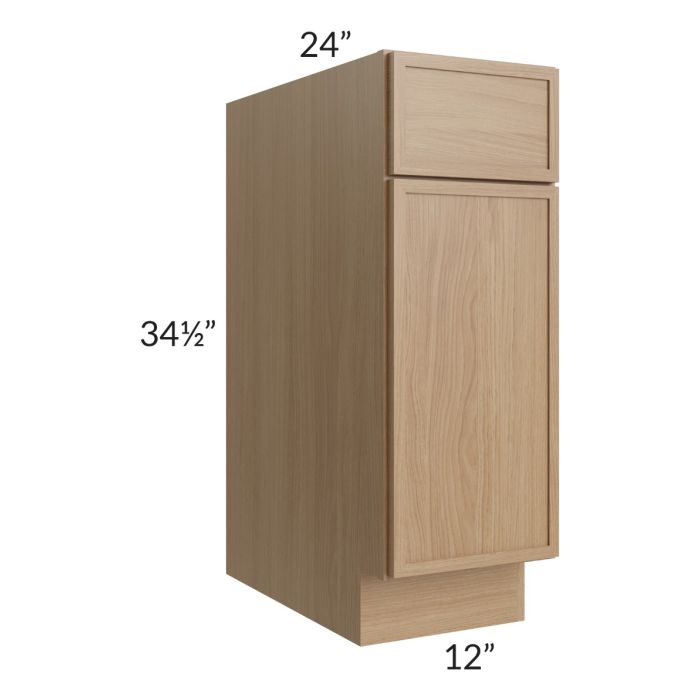 RTA Township Rift Oak 12" Base Cabinet – Kitchen Oasis