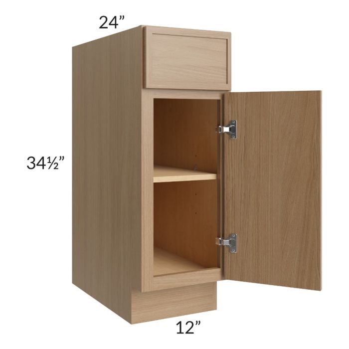RTA Township Rift Oak 12" Base Cabinet – Kitchen Oasis