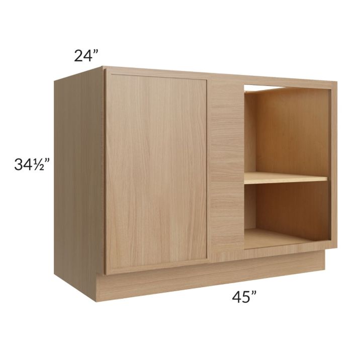 RTA Township Rift Oak 45" Full Height Door Blind Corner Base Cabinet ...