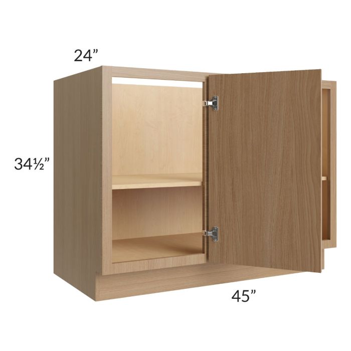 RTA Township Rift Oak 45" Full Height Door Blind Corner Base Cabinet ...