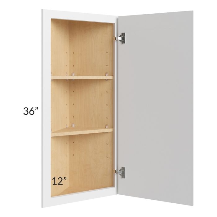 RTA Township White 12" x 36" Wall End Angle Cabinet – Kitchen Oasis