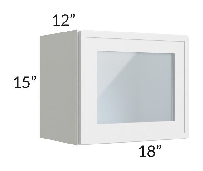 RTA Township White 18" x 15" Wall Glass Door Cabinet – Kitchen Oasis