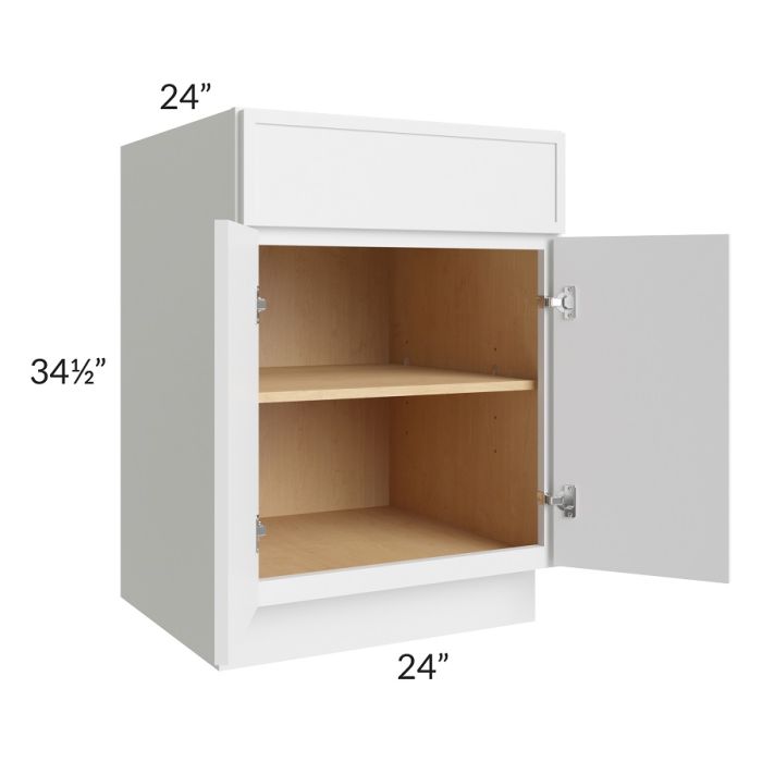 RTA Township White 24" Base Cabinet with 2 Roll Out Trays – Kitchen Oasis