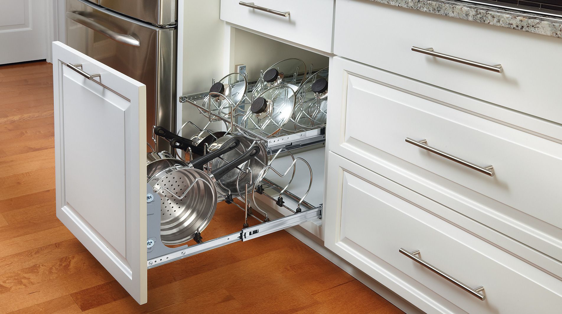 RTA Two-Tier Cookware Organizer for 24" Base Cabinet – Kitchen Oasis
