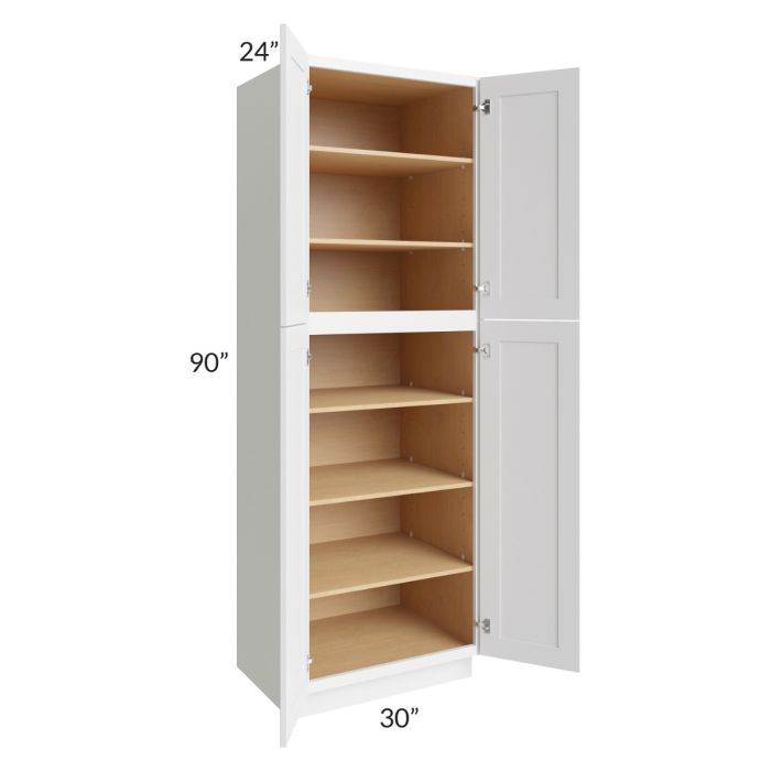 RTA Vail White 30" x 90" Wall Pantry – Kitchen Oasis