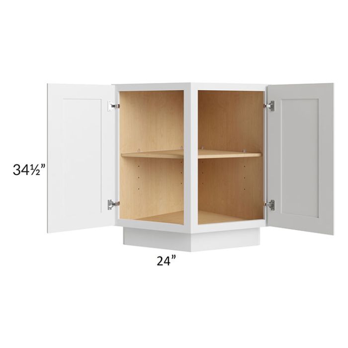 RTA Vail White Shaker 24" Angle Base Cabinet – Kitchen Oasis