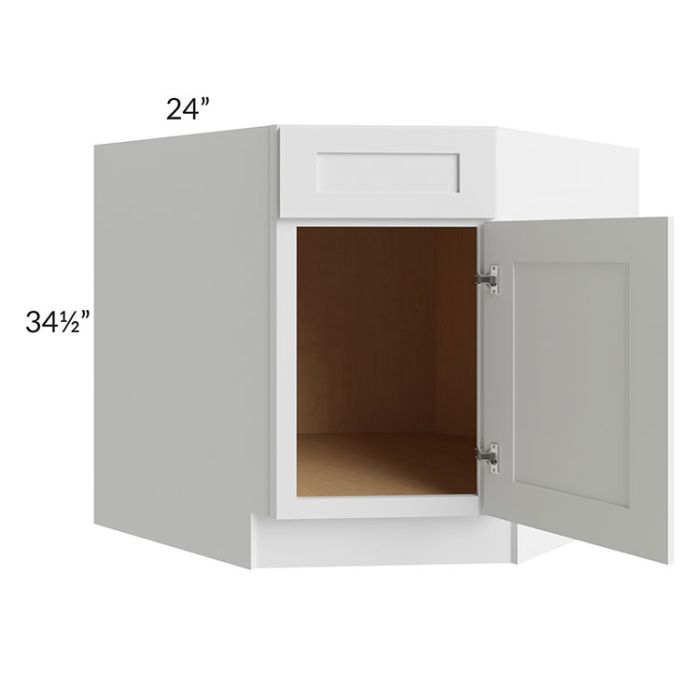RTA Vail White Shaker 36" Base Diagonal Corner Sink Cabinet – Kitchen Oasis