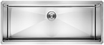 Ridge Rectangular Undermount 46" Stainless Steel Kirchen Sink by Chemc ...