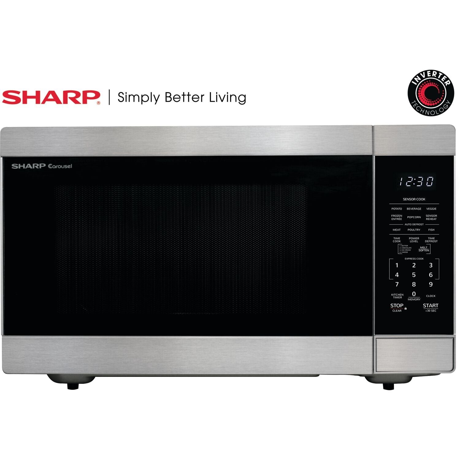 Sharp ZSMC2266HS 24" 2.2 cu. ft. Stainless Steel 1200W Countertop Micr ...