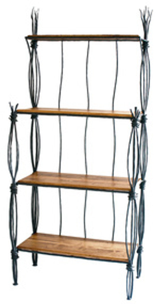 Stone County Ironworks Rush 30" 4-Tier Hand Rubbed Brass Iron Baker's ...