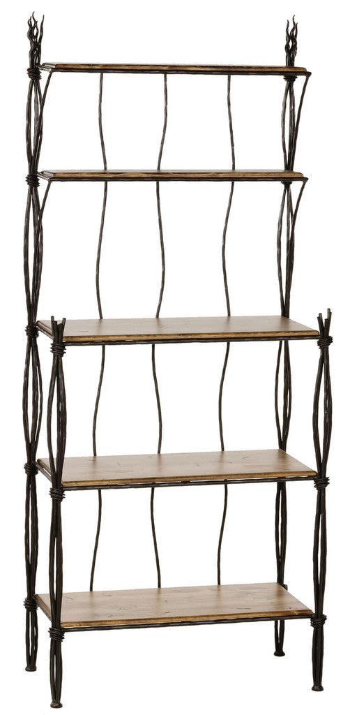 Stone County Ironworks Rush 30" 5-Tier Hand Rubbed Brass Iron Baker's ...