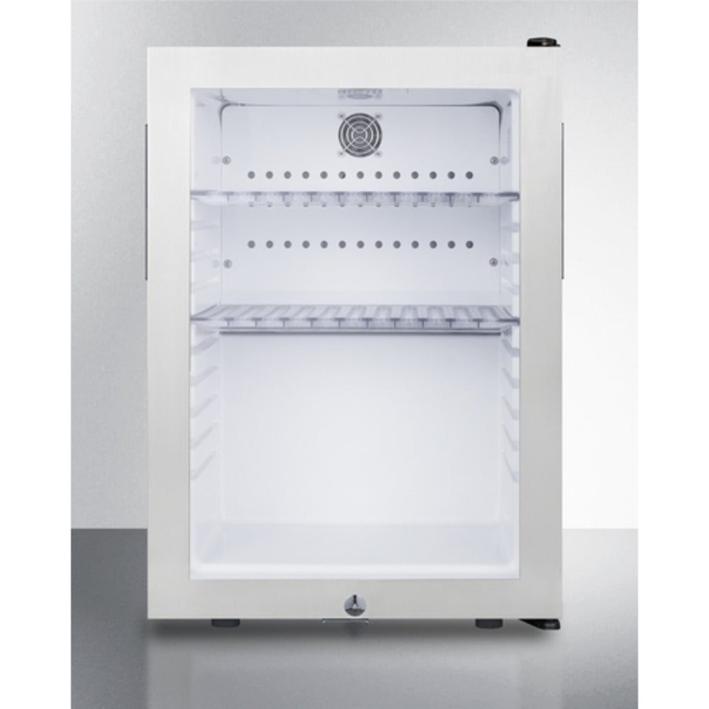 Summit Appliance 22" White/Black Finish Compact Minibar with Tempered ...