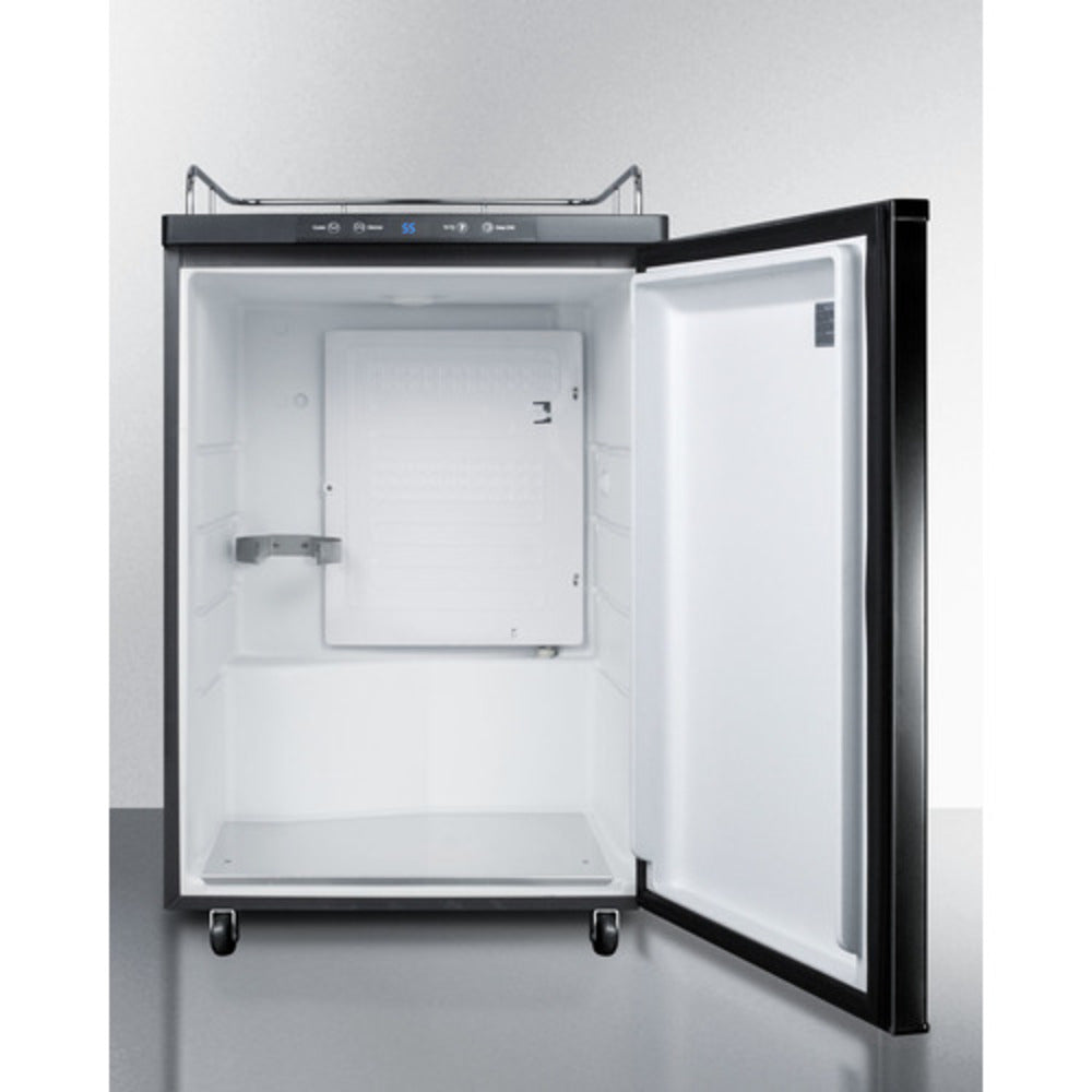 Summit Appliance 24" Black Finish Freestanding Kegerator without Tap K – Kitchen Oasis