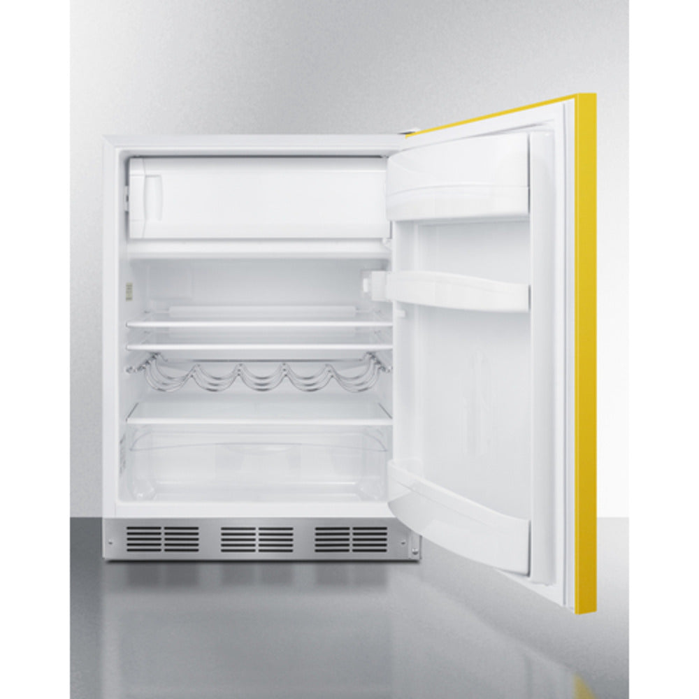 Summit Appliance 24" Yellow/White Finish Refrigerator-Freezer – Kitchen ...
