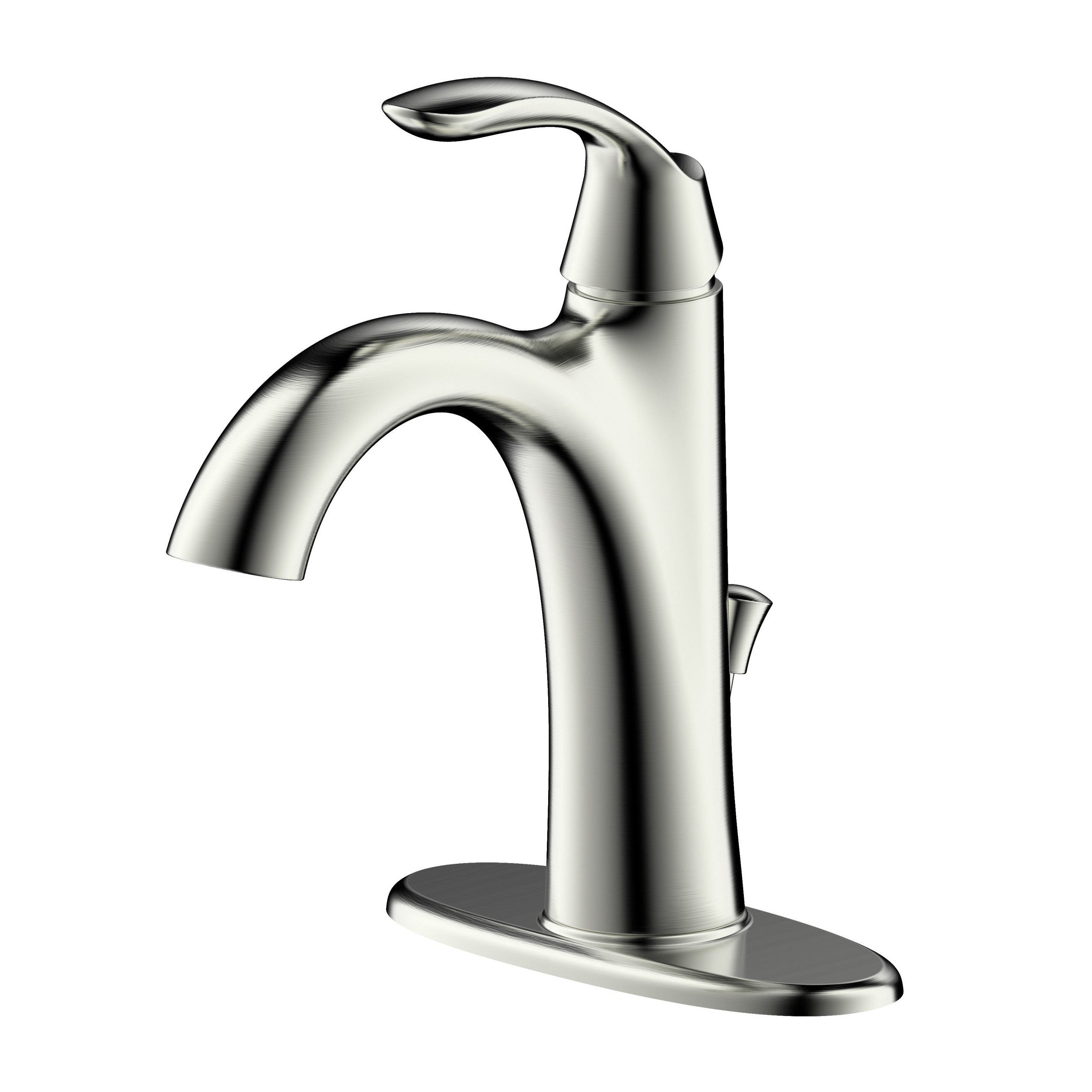 Ultra Faucets Single-Handle PVD Brushed Nickel Lavatory Faucet-UF30603 ...