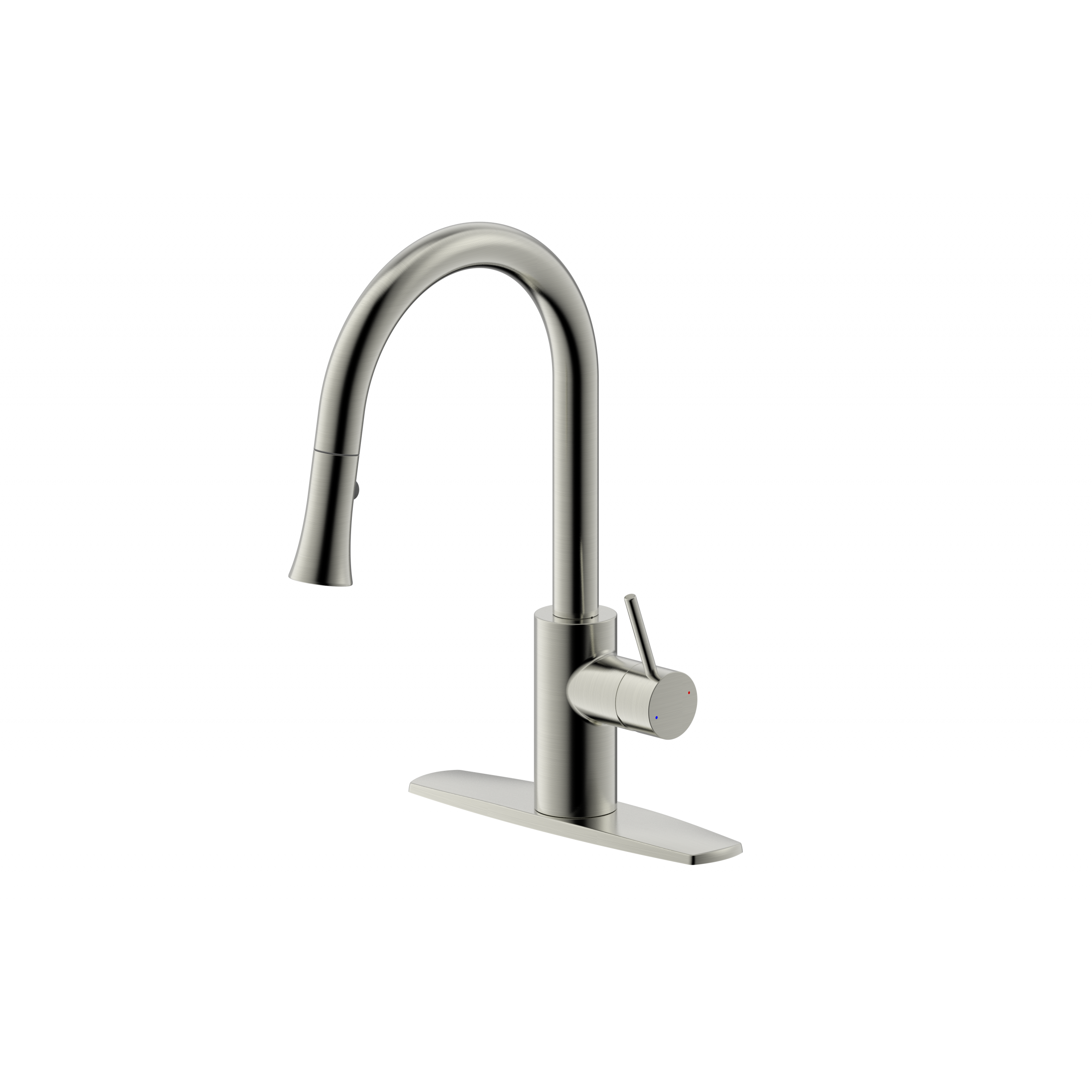 Ultra Faucets Single-Handle with Pull-Down Spray Brushed Nickel Kitche ...