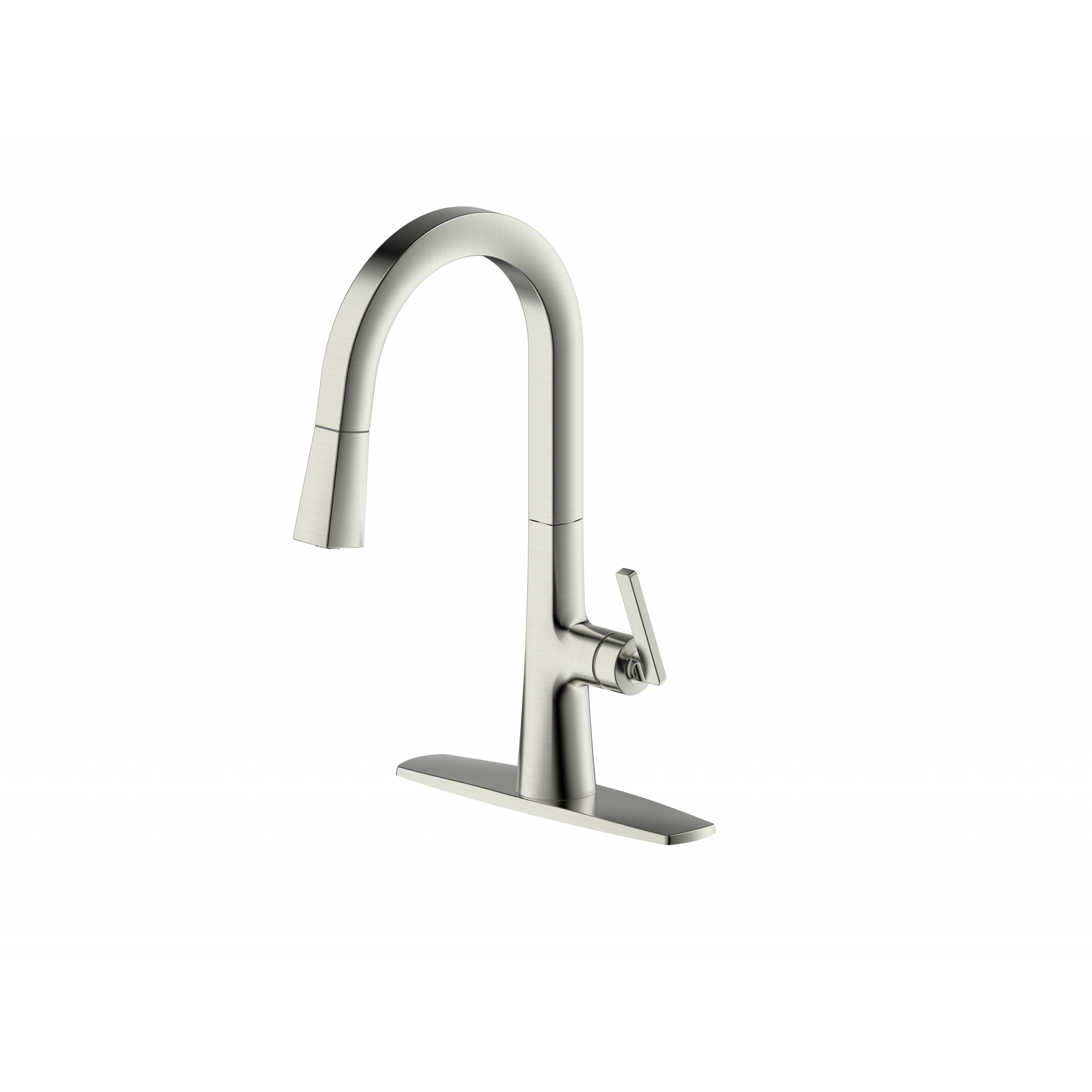 Ultra Faucets Single-Handle with Pull-Down Spray Brushed Nickel Kitche ...
