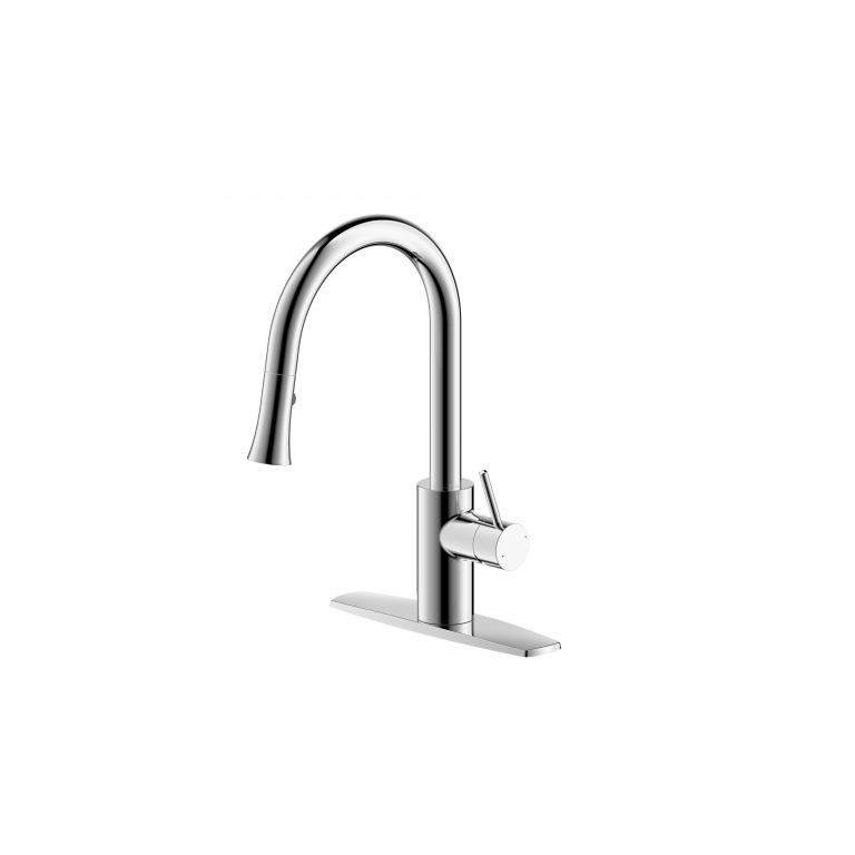 Ultra Faucets Single-Handle with Pull-Down Spray Chrome Kitchen Faucet ...